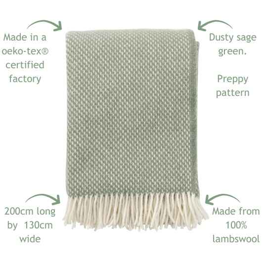 Green wool throws and blankets – Country Mouse
